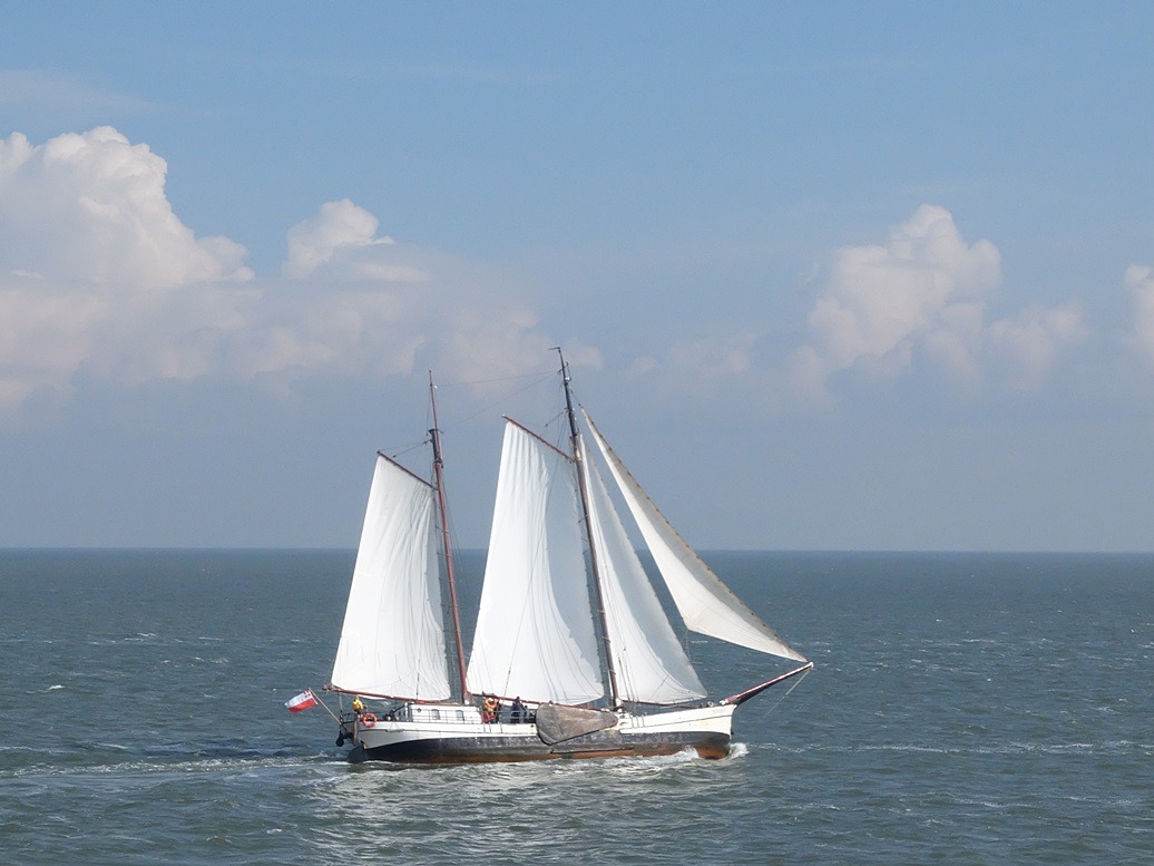 Zeilboot op de Waddenzee